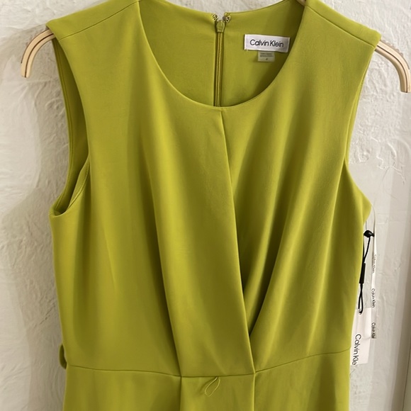 Calvin Klein | Dresses | Calvin Klein Exquisite Midi Fit Flare Dress Size 4 In Celery | Poshmark